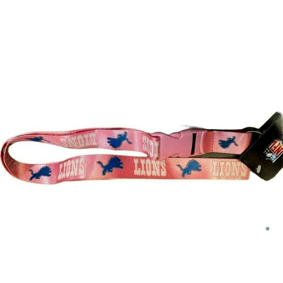 PSG | Accessories | Detroit Lions Pink Nfl Lanyard Keychain Key Ring ...